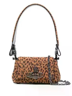 VIVIENNE WESTWOOD Linda Orb-embellished Leopard-print Tote