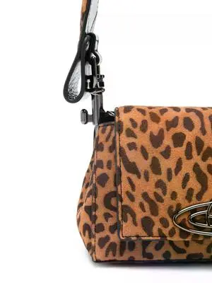 VIVIENNE WESTWOOD Linda Orb-embellished Leopard-print Tote