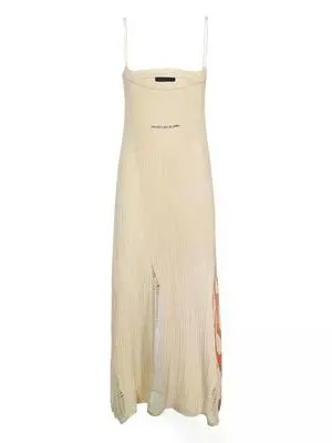 VISION OF SUPER Flame-print Midi Dress