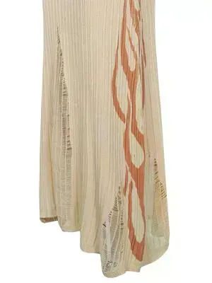 VISION OF SUPER Flame-print Midi Dress