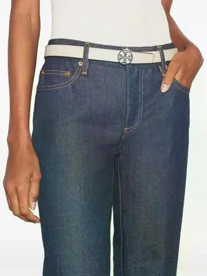 Tory Burch Miller Reversible Belt - White