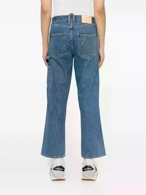 AGNES B. Logo-embroidered Jeans