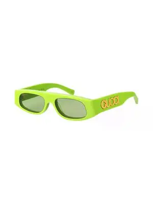 Gucci Logo-lettering Oval Sunglasses
