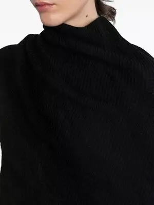 ENTIRE STUDIOS Ribbed Turtleneck Draped Sweater