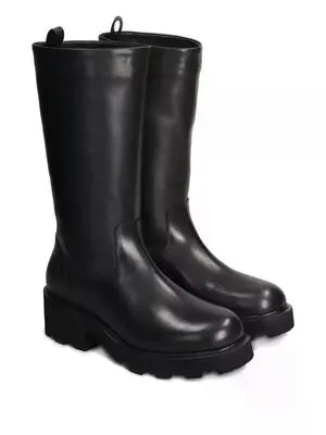 JULIE DEE Mid-calf Leather Boots