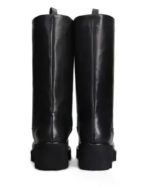JULIE DEE Mid-calf Leather Boots