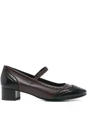 LORENA PAGGI Leather Brogue Pumps
