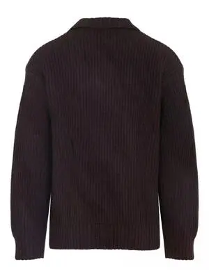 Carhartt Work In Progress Ribbed Zip-up Cardigan - Brown