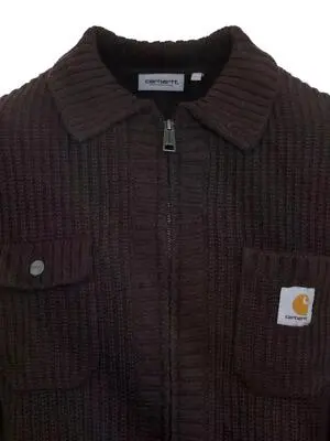 Carhartt Work In Progress Ribbed Zip-up Cardigan - Brown