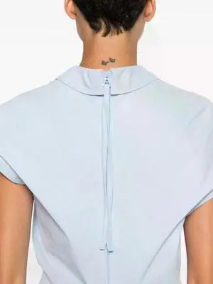 Issey Miyake Short-sleeved Buttoned Blouse