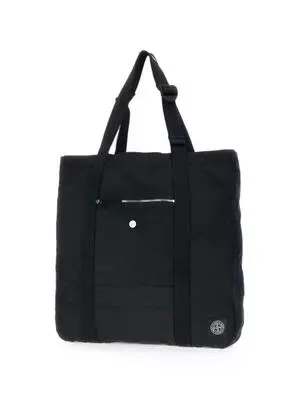 Stone Island Logo-patch Tote Bag - Black