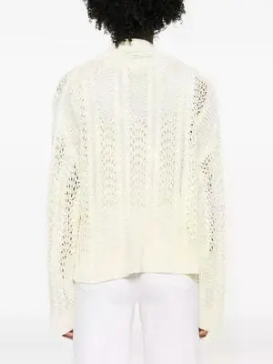 DANIELE FIESOLI Open-front Lace-knit Cardigan