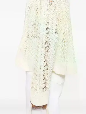 DANIELE FIESOLI Open-front Lace-knit Cardigan