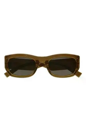 Saint Laurent Squared Sunglasses - Brown