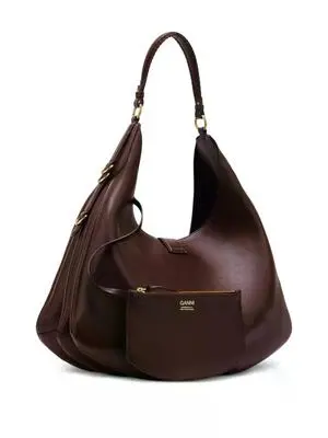 GANNI Large Kat Tote Bag - Brown