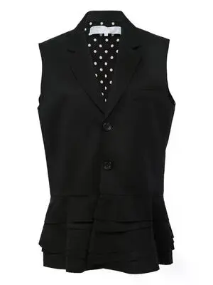 COMME DES GARÇONS TAO Ruffled Peplum Waistcoat
