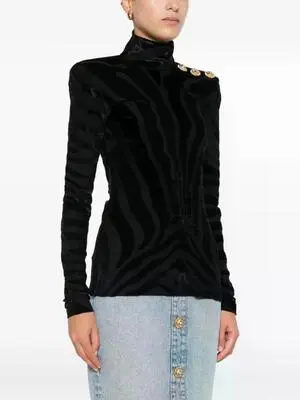 Balmain Printed Button Top