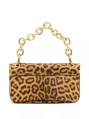 Roberto Cavalli Leopard-print Chain Shoulder Bag