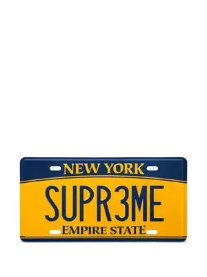 Supreme License Plate Embossed-graphic - Yellow