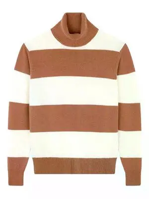 Paul & Shark Striped Turtleneck Sweater - Brown