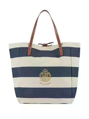 Paul & Shark Striped Tote Bag With Embroidered Logo - Blue