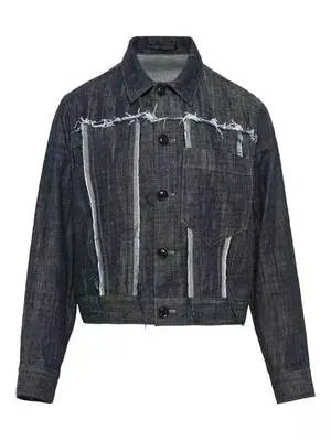 Y’s Frayed-detail Denim Jacket