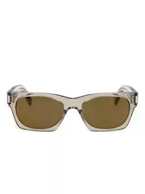 Saint Laurent Rectangle-frame Sunglasses - Neutrals