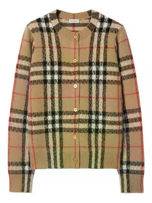 Burberry Check-pattern Cashmere Cardigan