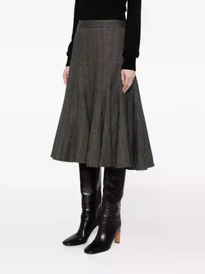 JNBY Peplum Hem Wool Skirt