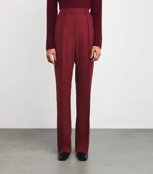 Max Mara Camelwool Straight Leg Trousers