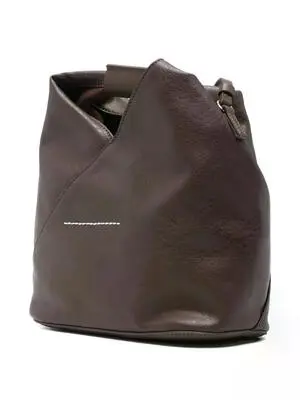 MAISON MARGIELA Diagonal-seam Shoulder Bag - Brown