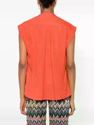Vanessa Bruno Sleeveless Mandarin Collar Shirt
