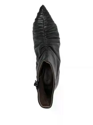 LORENA PAGGI 50mm Pleated Pointed-toe Ankle Boots