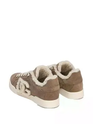 Dolce & Gabbana Portofino Suede Sneakers With Shearling Lining