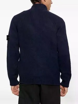 Stone Island Zip-front Wool Sweater