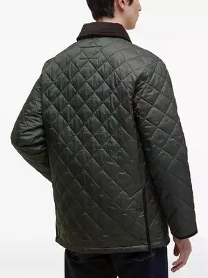 Barbour Diamond-quilted Jacket With Corduroy Collar