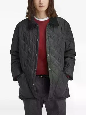 Barbour Diamond-quilted Jacket With Corduroy Collar