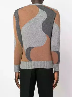 Herno Abstract-pattern Knitted Crew-neck Jumper
