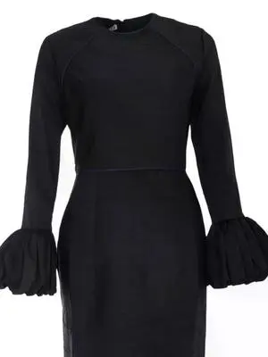 BARUNI Talia Ruffle-cuffs Maxi Dress - Black