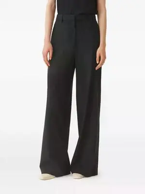 Fabiana Filippi Side-stripe Wide Leg Trousers - Black