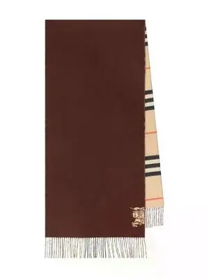 Burberry Knight-logo Check Scarf - Brown
