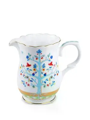 BACI MILANO Tree-print Porcelain Jug - White