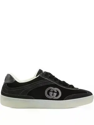 Gucci G75 Velvet Gg-logo Sneakers - Black