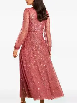 NEEDLE & THREAD Sequin-embellished Maxi Dress - Pink