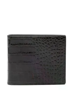 TOM FORD Embossed Crocodile-print Leather Wallet - Brown