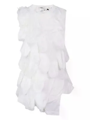 Comme Des Garçons Ruffled Sleeveless T-shirt