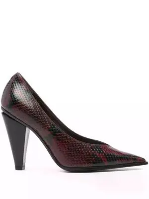 Roberto Festa Snakeskin-print Pointed-toe Pumps