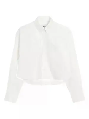 Ami De Coeur Cropped Shirt - White