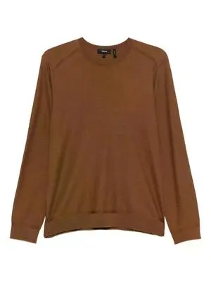 Theory Crew-neck Silk-blend Sweater