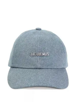Jacquemus Gadjo Logo-plaque Denim Cap - Blue
